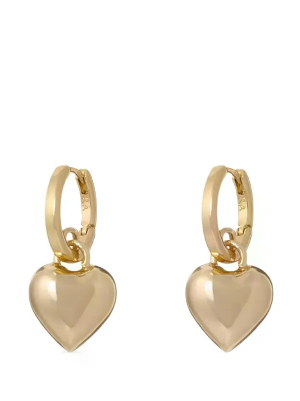 ROXANNE ASSOULIN Tone Heart Pendant Hoop Earrings - Gold