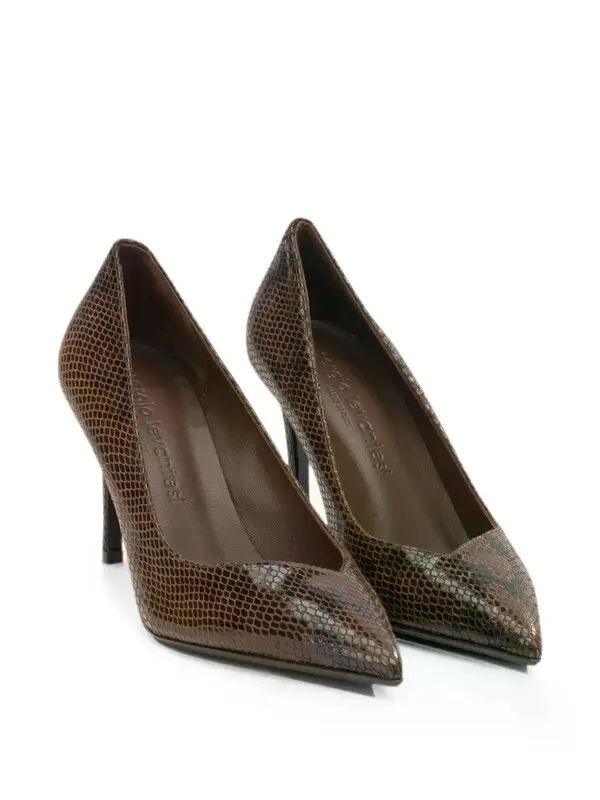 SERGIO LEVANTESI Snakeskin-effect Pointed-toe Pumps