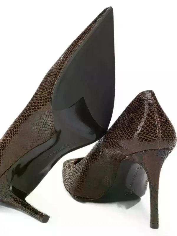 SERGIO LEVANTESI Snakeskin-effect Pointed-toe Pumps