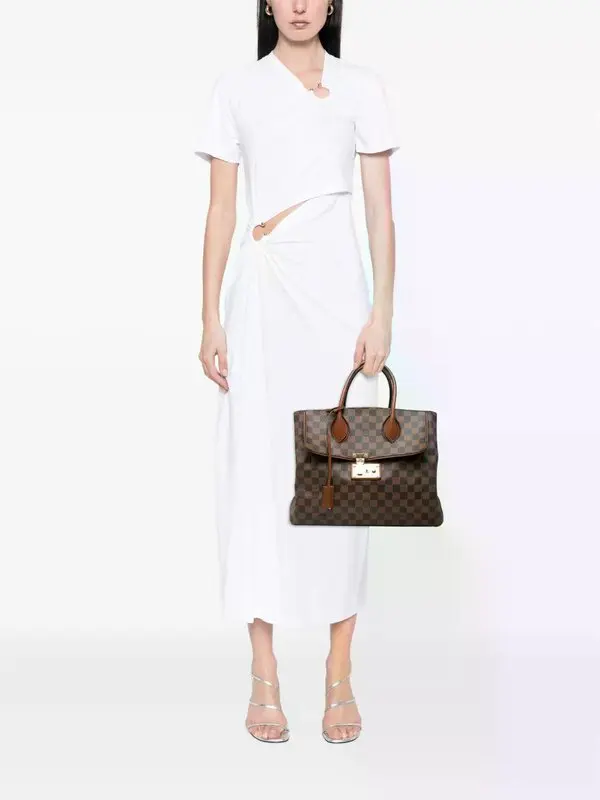 LOUIS VUITTON 2014 Damier Ebene Ascot Satchel