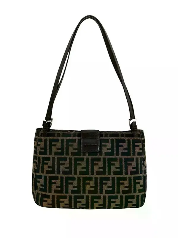 Fendi 1990-2000 Zucca Canvas Shoulder Bag