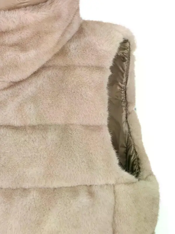 Herno Padded Faux-fur Gilet - Neutrals
