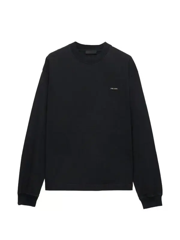 Prada Long-sleeved Cotton T-shirt
