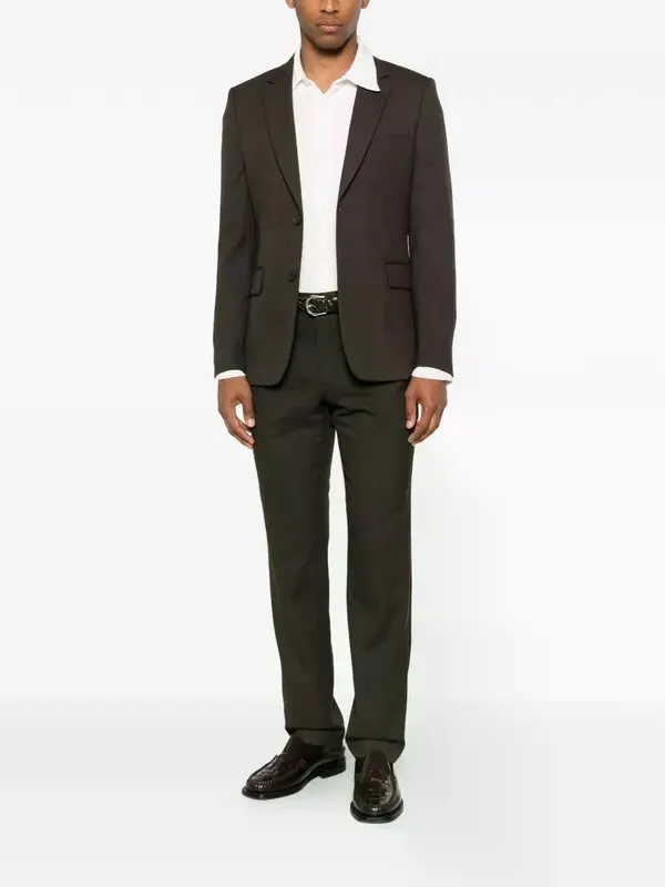 Sandro Tailored-collar Slim-fit Blazer - Brown