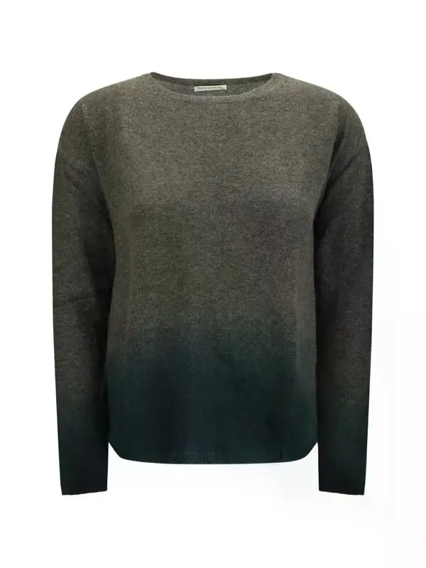 MIRROR IN THE SKY Gradient-dyed Crew-neck Sweater - Grey