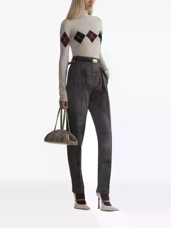 MUGLER Argyle Top