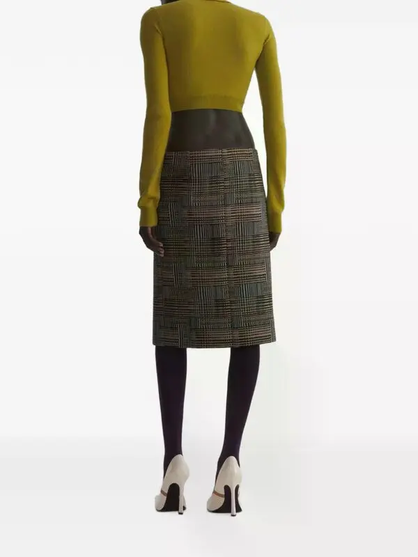MUGLER Cashmere Cropped Polo Top