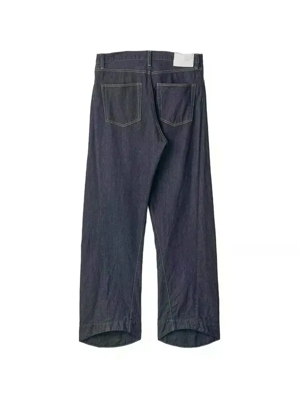 SSSTEIN Twist-cut Straight-leg Jeans