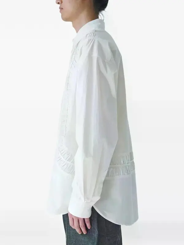 SAGE NATION Fossil Ruched-panel Shirt