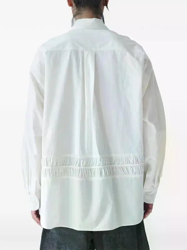 SAGE NATION Fossil Ruched-panel Shirt