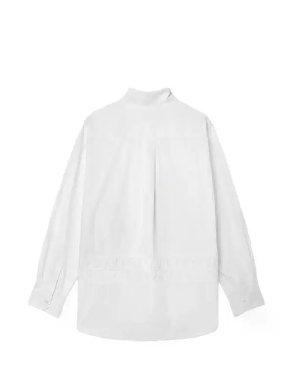 SAGE NATION Fossil Ruched-panel Shirt