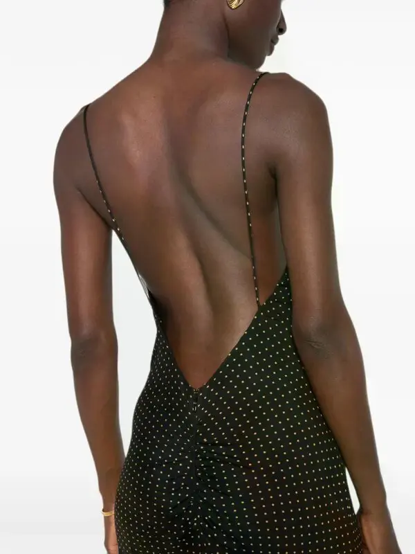 Andamane Ninfea Polka-dot Maxi Dress - Black