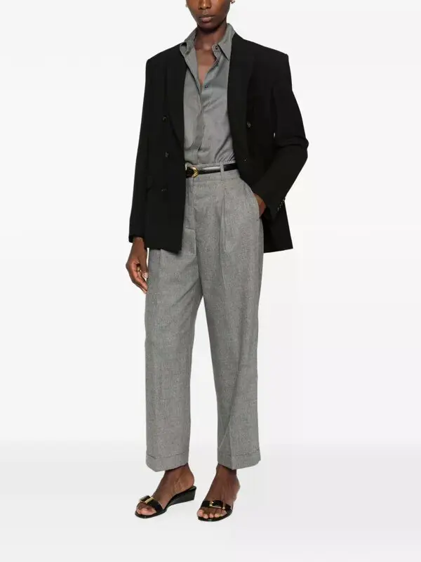 Peserico Pleated Detail Straight-leg Trousers - Grey