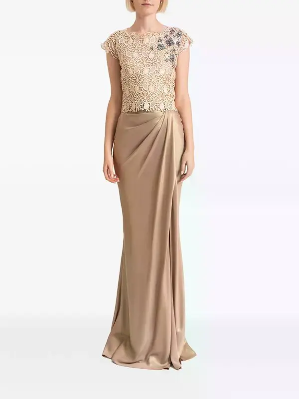 GEMY MAALOUF Draped Crepe Maxi Skirt