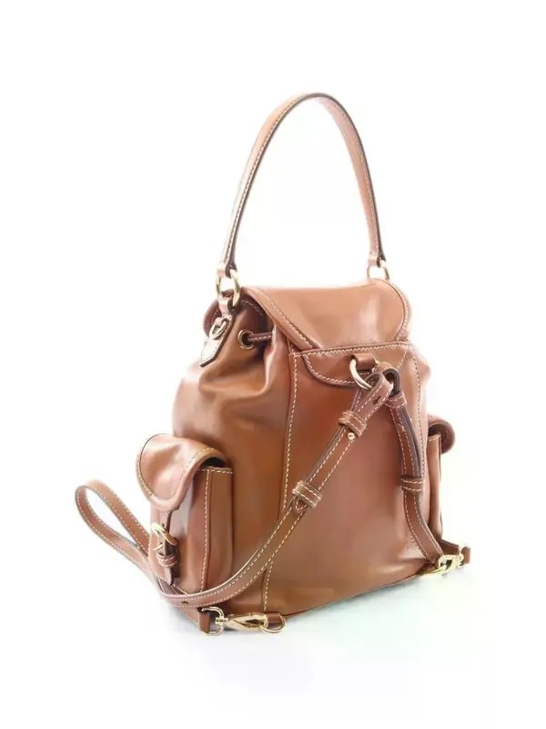Miu Miu 2010s Buckle Leather Backpack