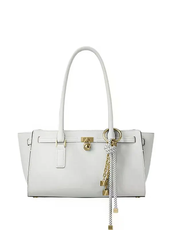 Michael Kors Hamilton Moderne Small Leather Satchel - White