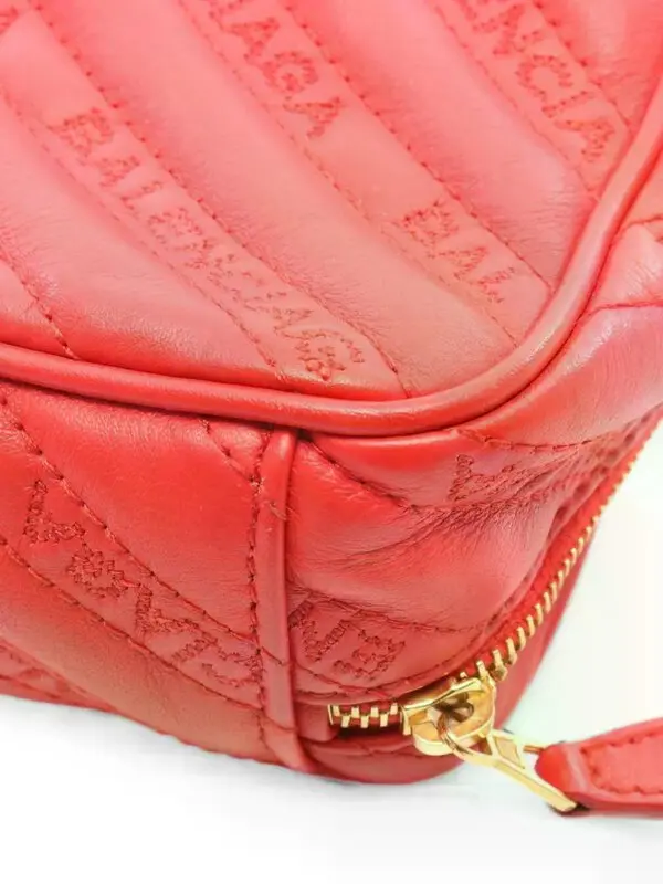 Balenciaga Leather Quilted Logo Shoulder Bag