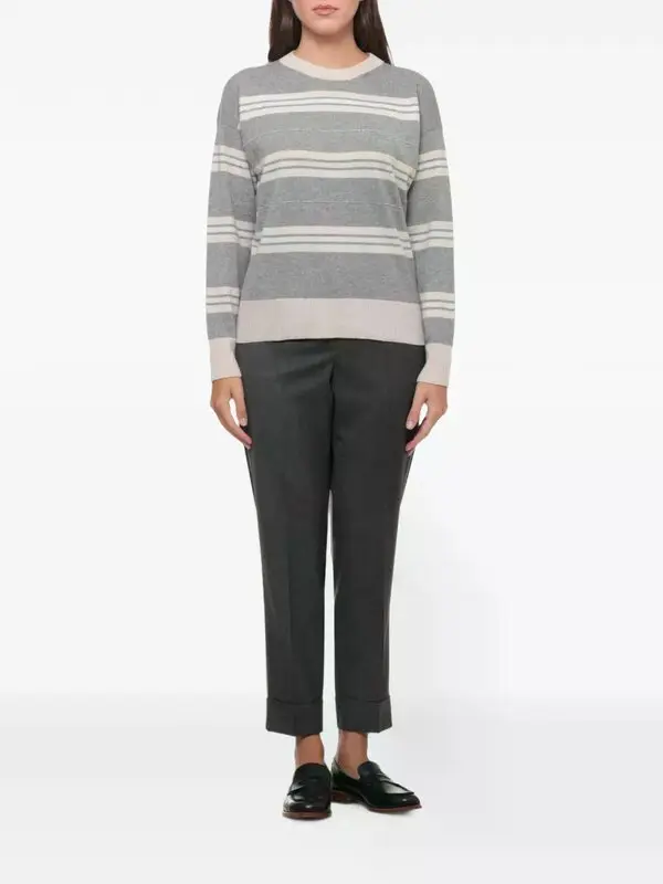 Peserico Striped Lurex-detailed Sweater