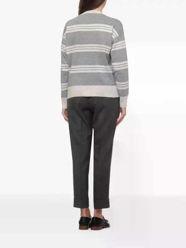Peserico Striped Lurex-detailed Sweater
