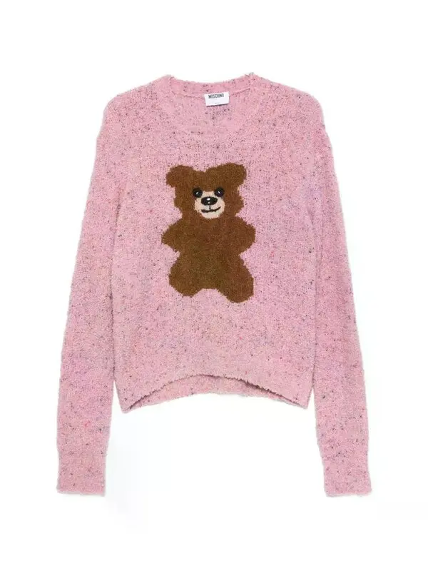Moschino Teddy Bear Round-neck Sweater - Pink