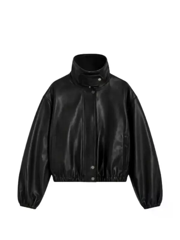 Nour Hammour Pia High-neck Leather Jacket