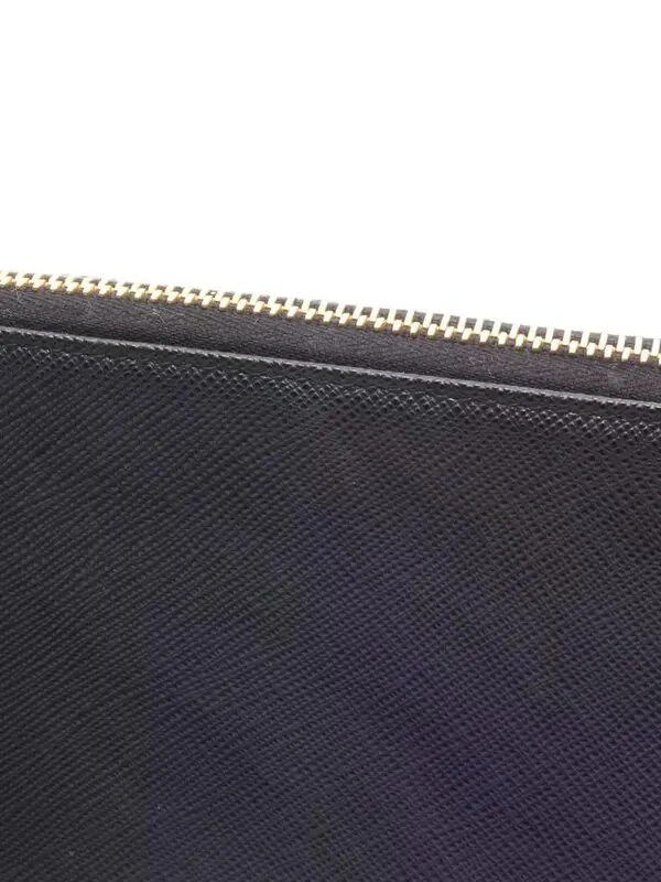Prada 2010s Triangle Logo Zip-around Wallet