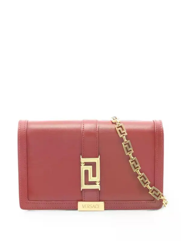 Versace 2010s Greca Goddess Chain Wallet - Red