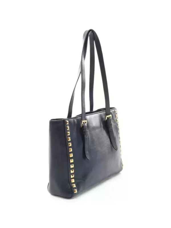 Miu Miu 2010s Studded Calf Leather Tote Bag