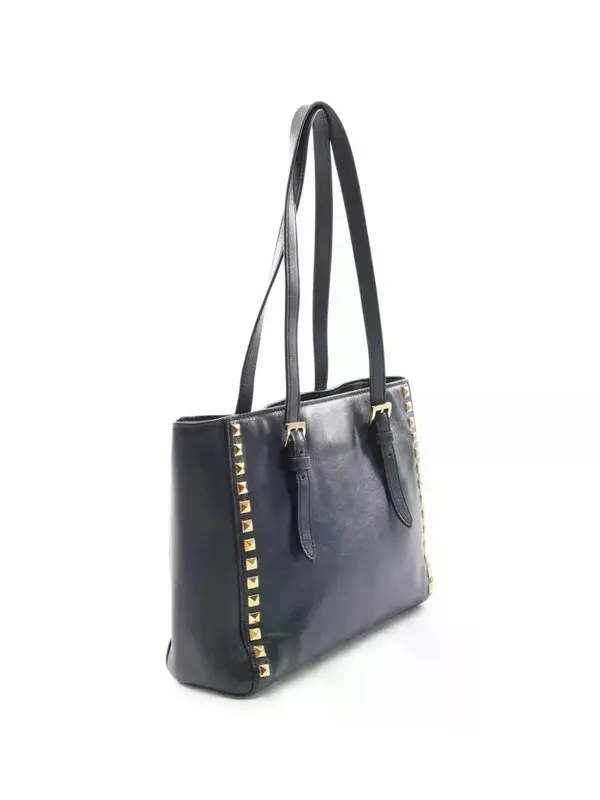 Miu Miu Studded Calf Leather Tote Bag
