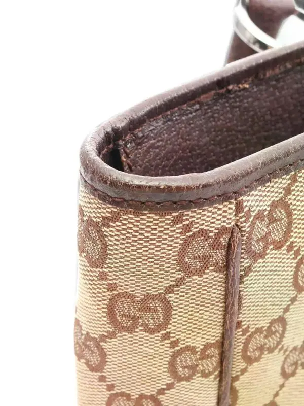 Gucci 2000s Gg Canvas Leather Handbag