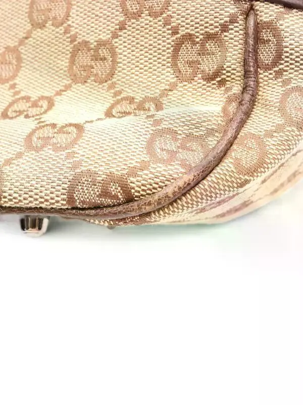 Gucci 2000s Gg Canvas Leather Handbag