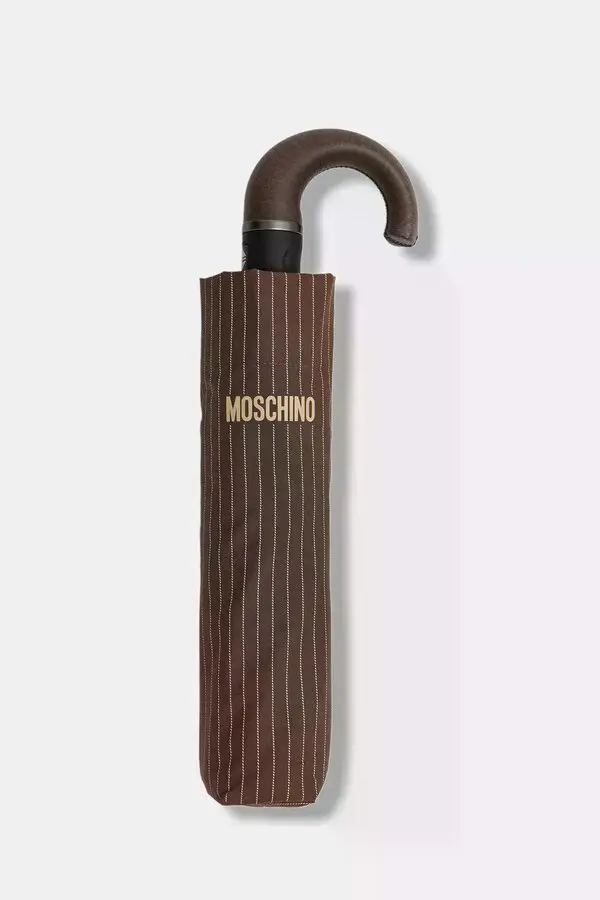 Moschino Pinstripe-print Logo-print Umbrella