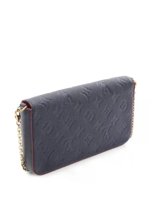 LOUIS VUITTON 2017 Monogram Empreinte Felicie Chain Wallet - Blue
