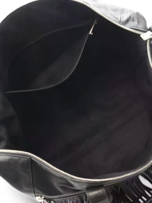 Saint Laurent Leather Fringe Tote Bag