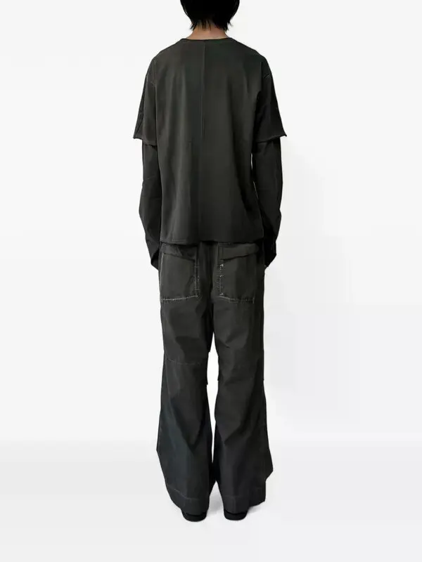SAN263-1 Layered-sleeve Embroidered T-shirt