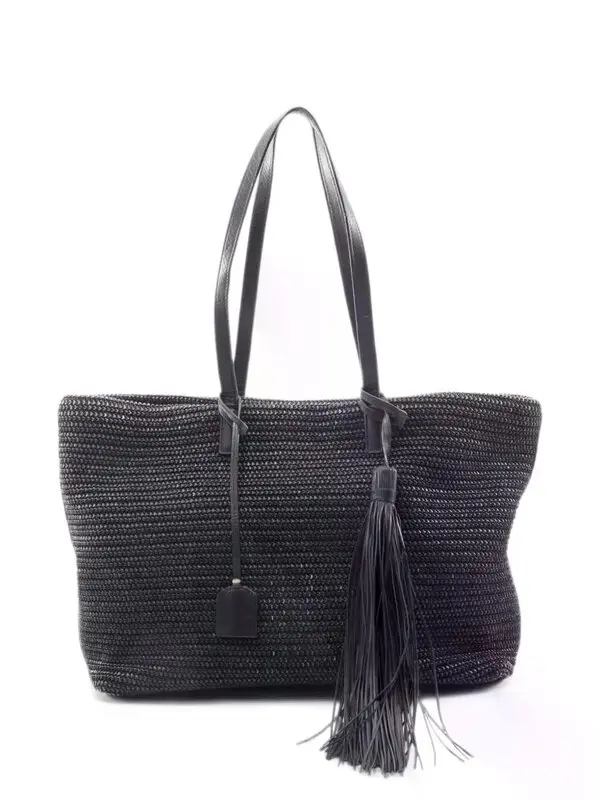 Saint Laurent 2000s Tassel-charm Tote Bag - Black