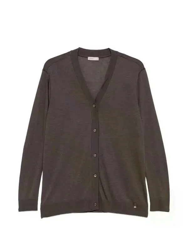 Herno V-neck Button-up Cardigan - Brown