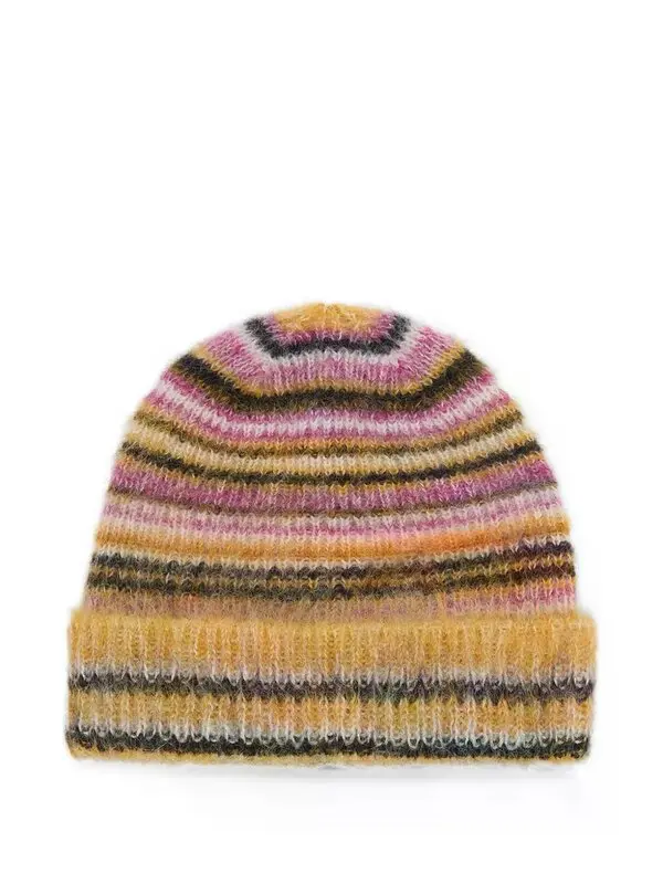 Isabel Marant Étoile Morenne Striped Beanie Hat - Yellow