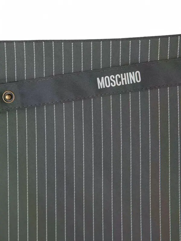 Moschino Pinstripe-print Logo-print Umbrella