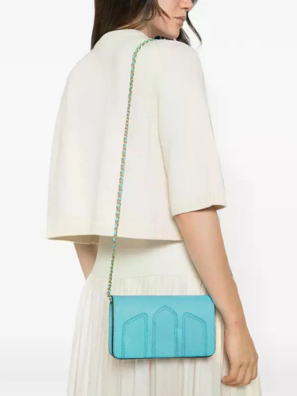DELAGE Grained Leather Cross Body Bag