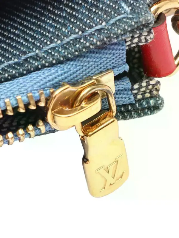 LOUIS VUITTON 2019 Monogram Denim Patchwork Multi Pochette Accessoires Crossbody Bag