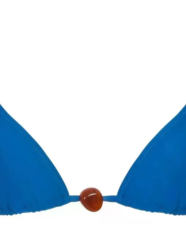 TROPIC OF C Equator Bead-embellished Bikini Top - Blue