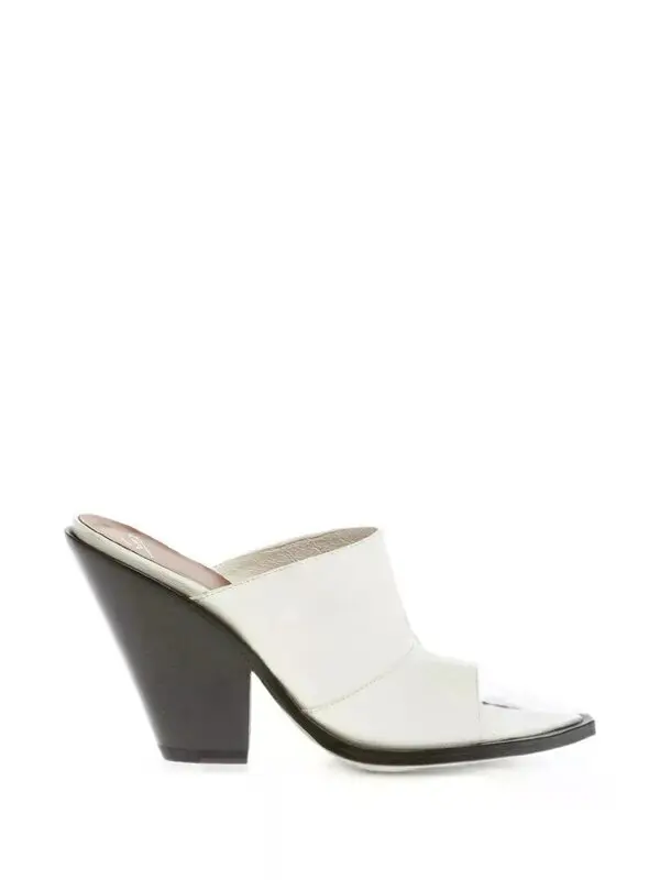 SONORA Hammered Leather Pointed-toe Sandals - White