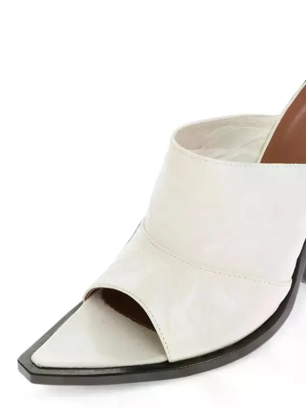 SONORA Hammered Leather Pointed-toe Sandals