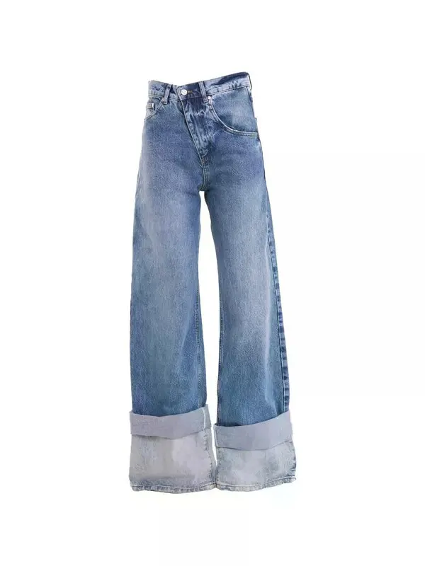 Natasha Zinko Multilayer Asymmetric Turn-up Jeans