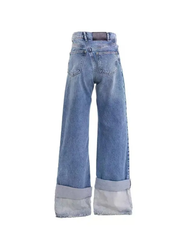 Natasha Zinko Multilayer Asymmetric Turn-up Jeans