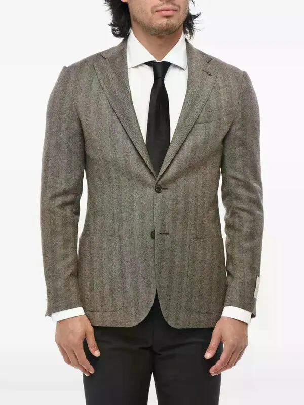 Corneliani Herringbone Single-breasted Blazer
