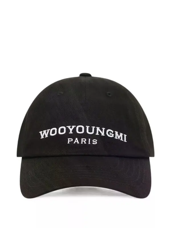 WOOYOUNGMI Embroidered Logo Ball Cap - Black
