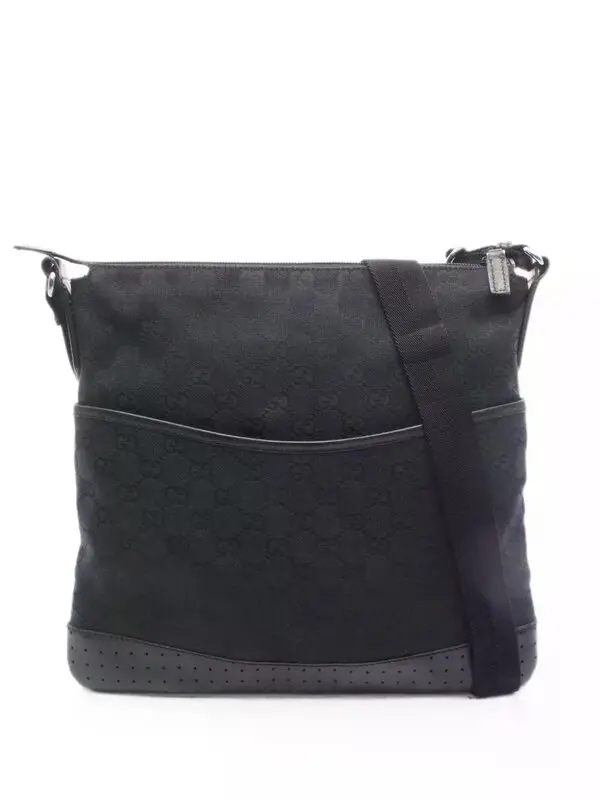 Gucci Gg Canvas Shoulder Bag - Black