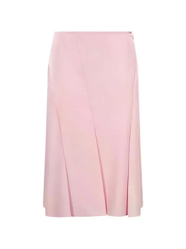 JIL SANDER Wool Sablé Skirt - Pink